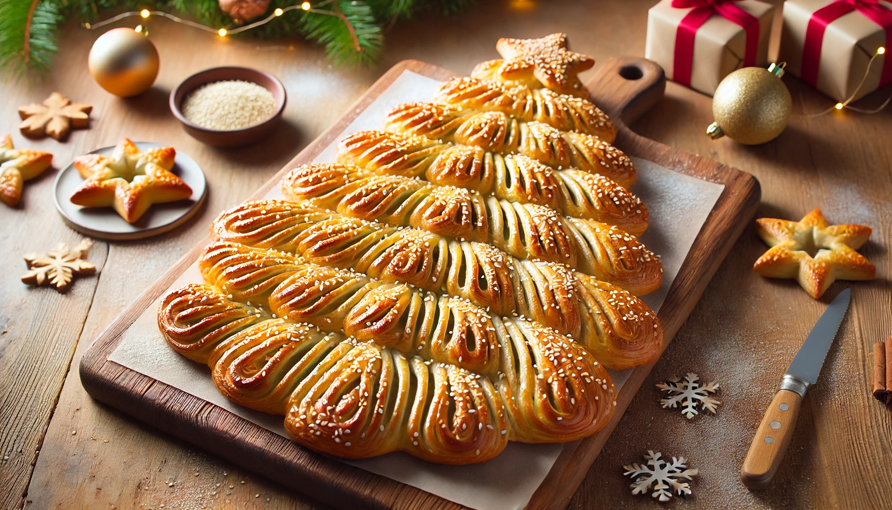 Sapin feuilleté : l’apéritif festif et facile de Noël